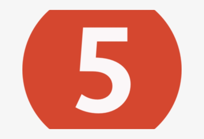 Numbers Clipart Five - Circle - Free Transparent PNG Download - PNGkey