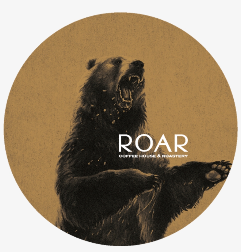 くま ショップステッカー Roarcoffee Bear Grrr Animal Animallover - Free Transparent ...