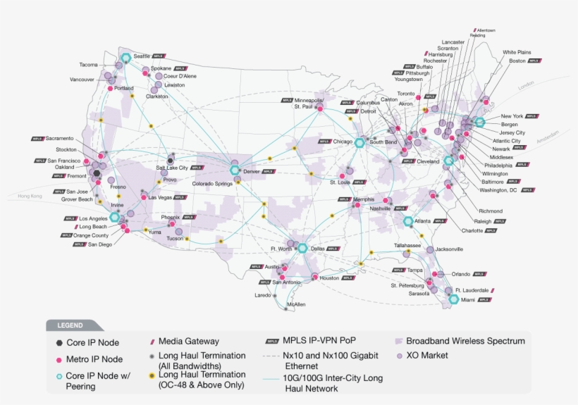 Xo Complete Network - Wide Area Network Map - Free Transparent PNG ...