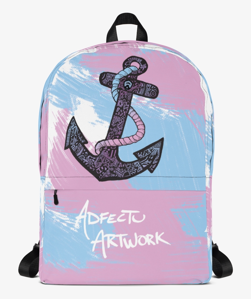 Anchor Backpack - Pastel Blue Backpack - Free Transparent PNG Download ...