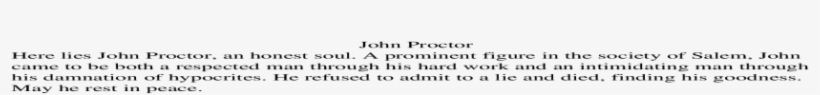 John Proctor Character Analysis From The Crucible Essay - Document ...