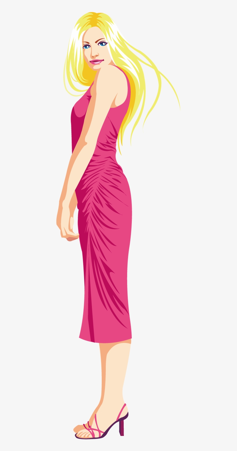Freeuse Download Cartoon Slim Woman Transprent Png - Illustration ...