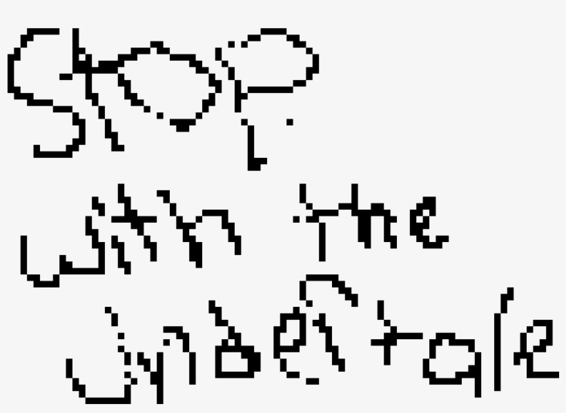Stop With The Undertale - Line Art - Free Transparent PNG Download - PNGkey
