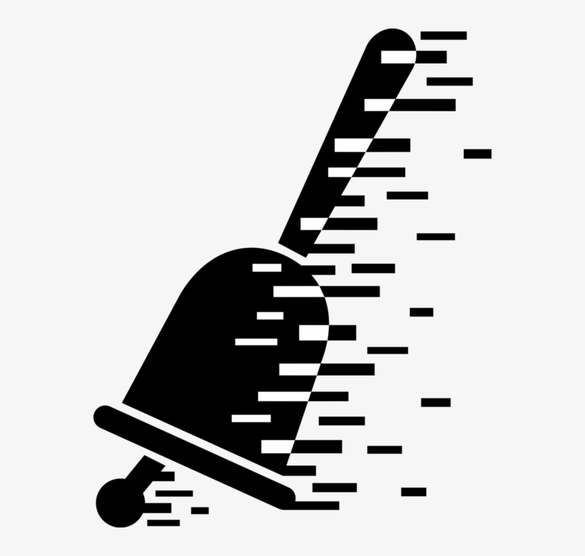 Vector Illustration Of School Bell Or Hand Bell Ringing - Free ...