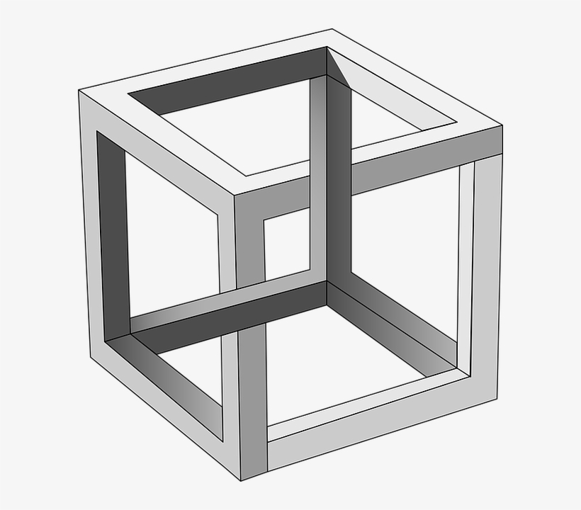 Neuroscience And Optical Illusions - Mc Escher Impossible Cube - Free Transparent PNG Download ...