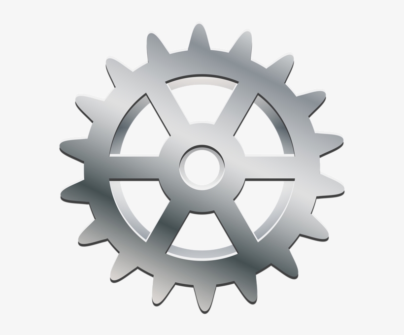 Silver Gear Transparent Png Clip Art - Gears Clipart Silver - Free ...