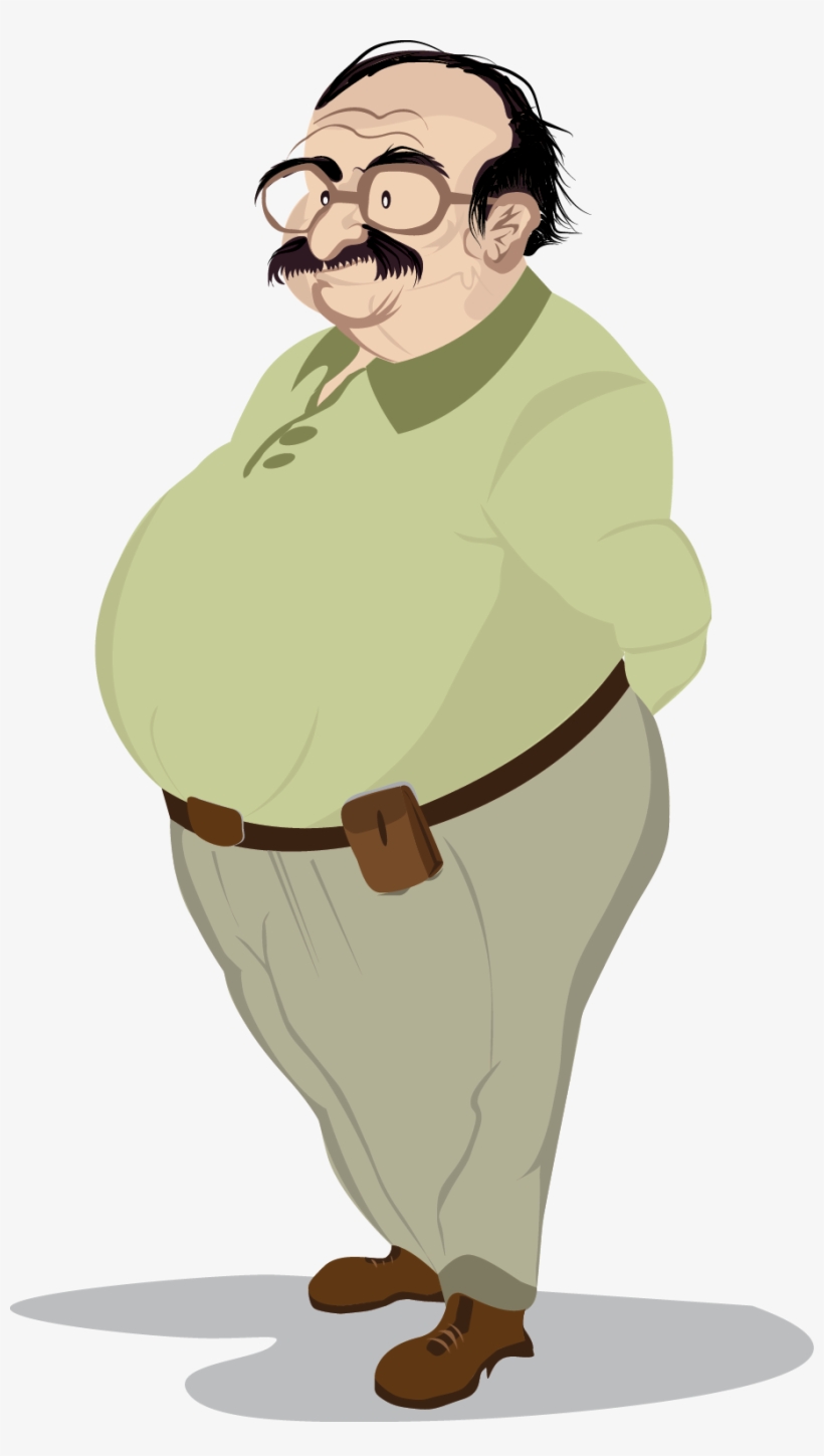 Fatman Illustration Fat Man, Digital Media, Motion - Cartoon - Free ...