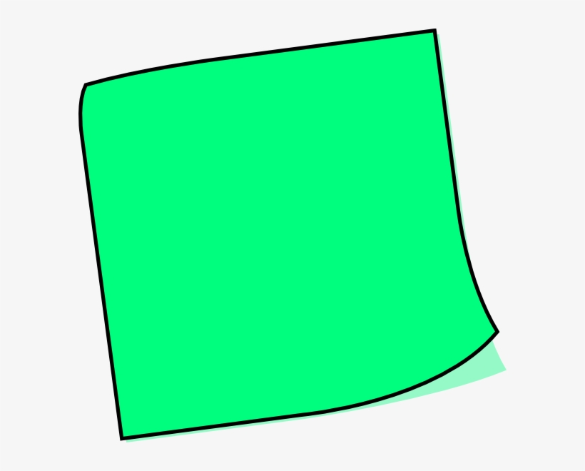 Svg Transparent Green Sticky Note Clip Art At Clker - Green Sticky ...