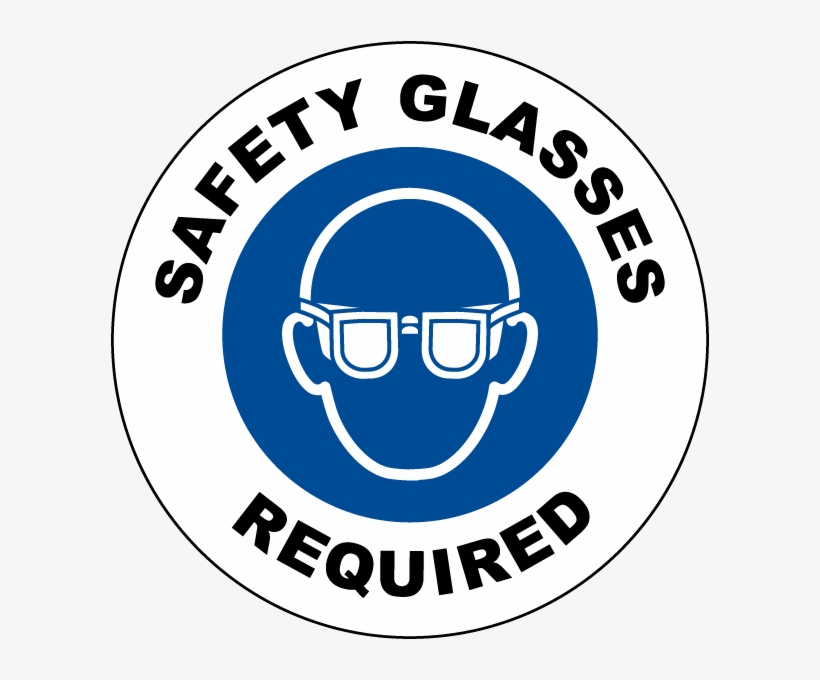 Safety Glasses Symbol Safety Glasses Required Floor - Circle - Free ...