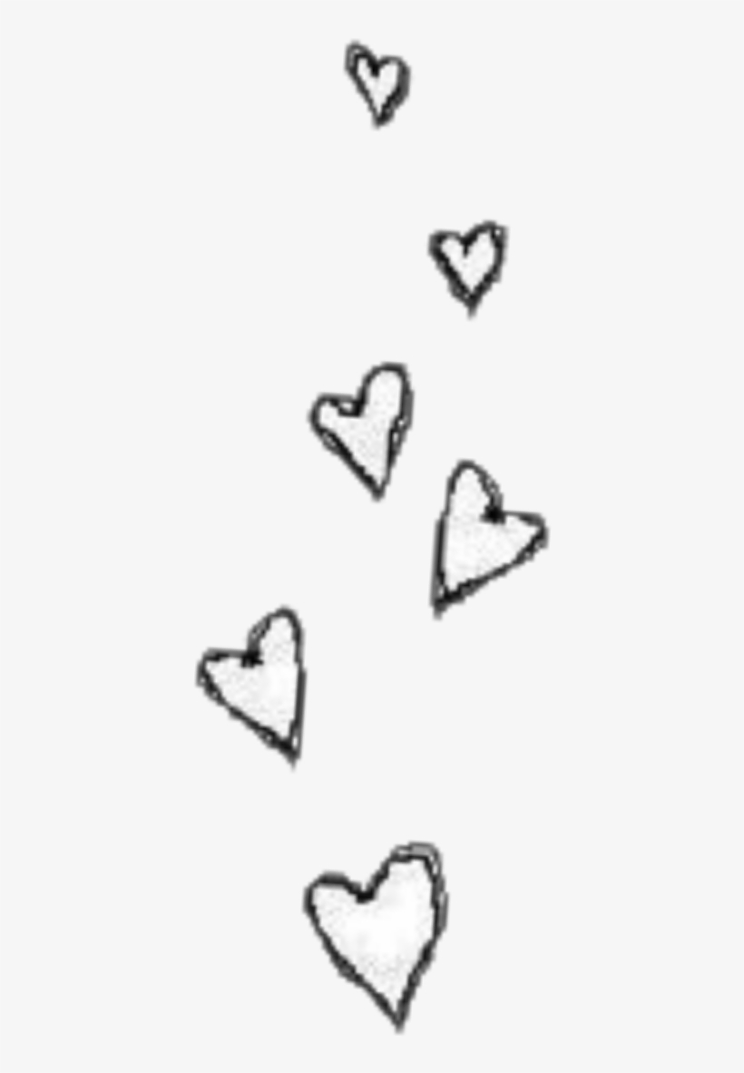Heart Hearts Tumblr Sticker Blackandwhite Transparent - Heart Tumblr ...