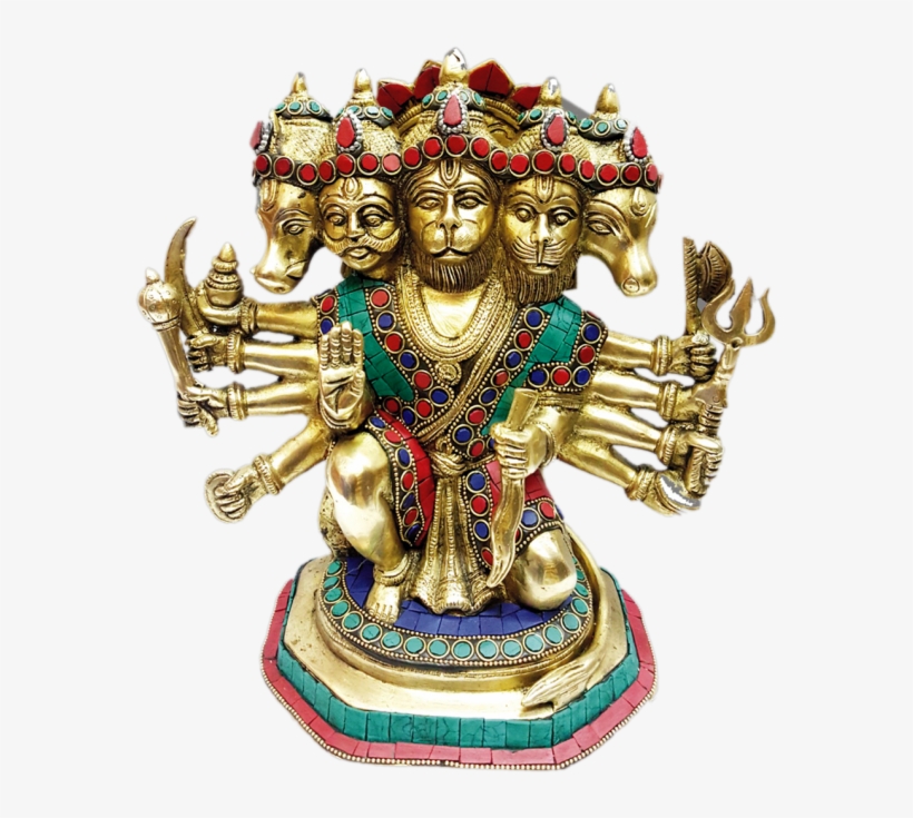 Antique Finish Panchmukhi Hanuman The Protector Turquoise - Statue ...