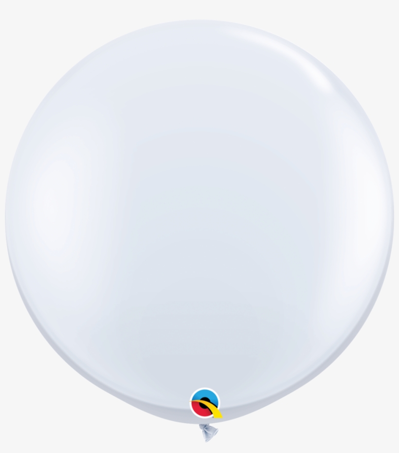 White 3ft Round Balloons - White Round Balloon - Free Transparent PNG ...