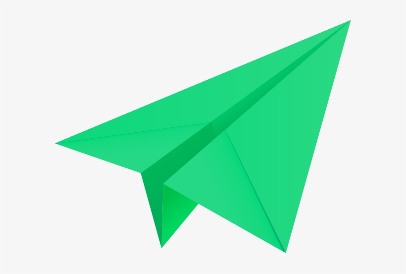 Paper Plane Green - Green Paper Plane Png - Free Transparent PNG ...
