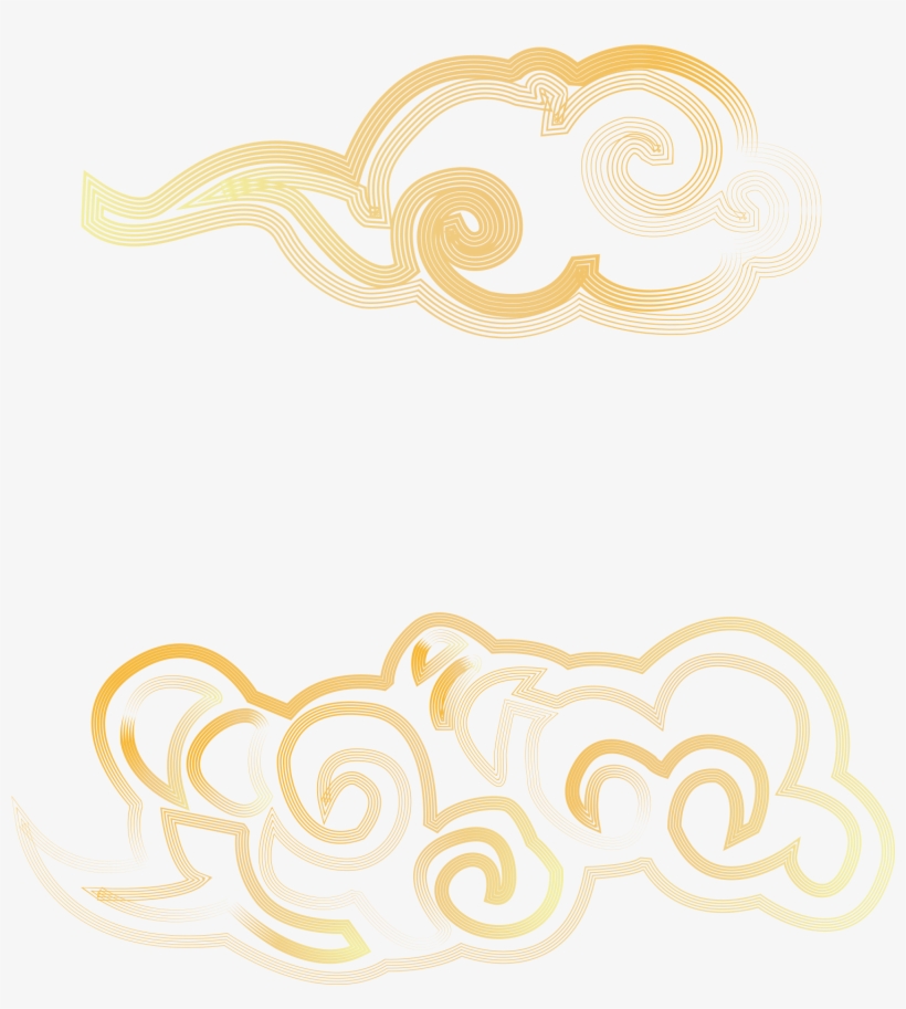 Chinese Style Lines Clouds Gradients Png And Vector - Illustration ...