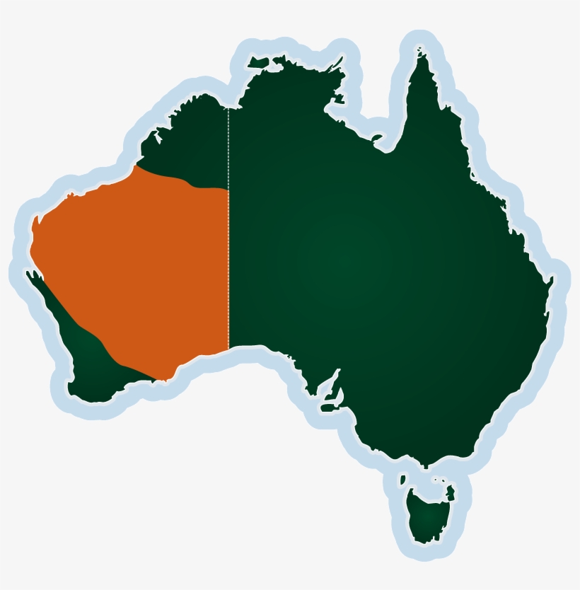 Map Showing The Arid Zone Region - Australian Map With Flag - Free ...