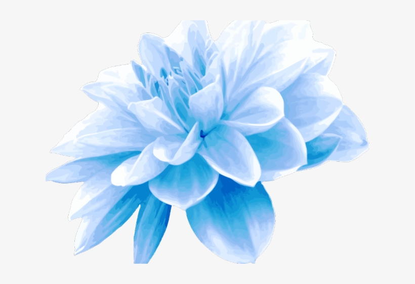 Teal Clipart Blue Green Flower - Blue Flowers Png Transparent - Free ...