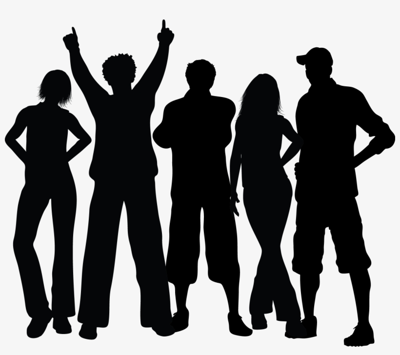 Group Black Silhouette - Dancing People Silhouette Png - Free ...