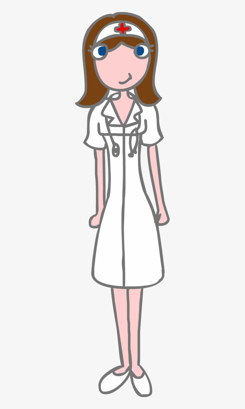 Nurse3 - Cartoon Nurse Standing - Free Transparent PNG Download - PNGkey
