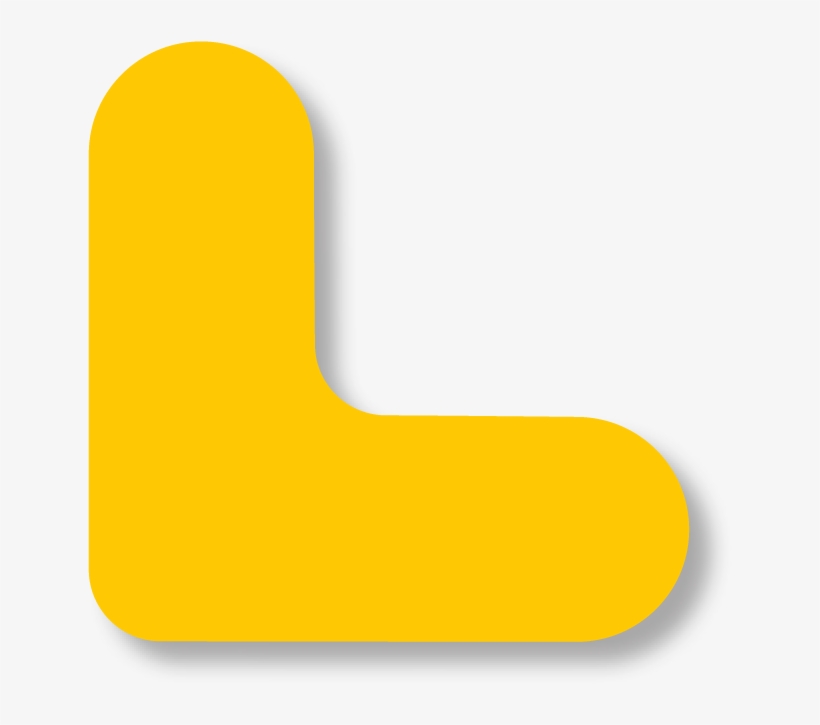 3/4" Wide Solid Yellow Mini Corner Pack Of - Free Transparent PNG ...