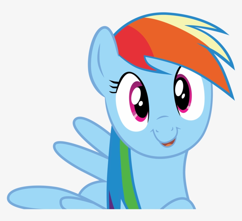 Mlp Rainbow Dash Happy Vector