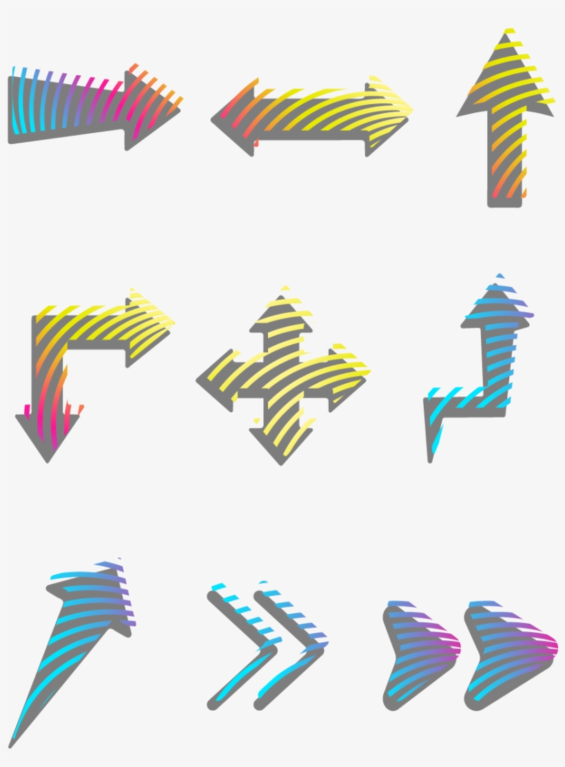 Blue Yellow Cool Arrow Png And Vector Image - Free Transparent PNG ...