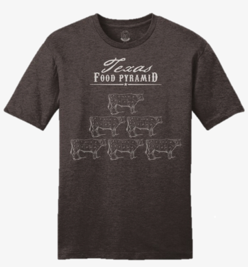 Texas Food Pyramid Tee - Gray Twitch T Shirt - Free Transparent PNG ...
