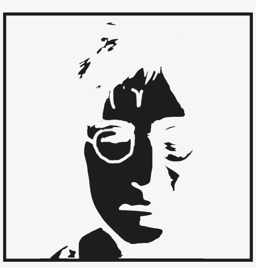 John Lennon 3 - John Lennon Stencil - Free Transparent PNG Download ...
