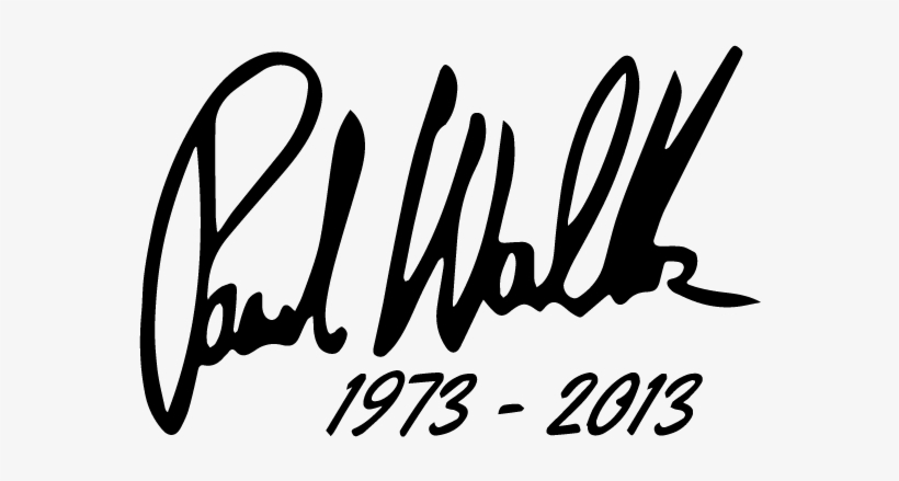 Стикер За Автомобил - Paul Walker Signature - Free Transparent PNG ...