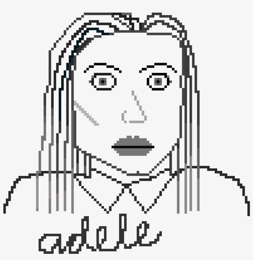 Adele Pixel - Mädchen Mit Den Roten Lippen Fotoplatte - Free ...