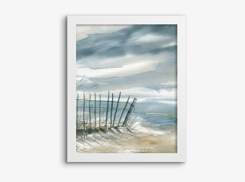 Coastal Watercolor ~ Fence - Star Creations Subtle Mist Ii By Carol ...