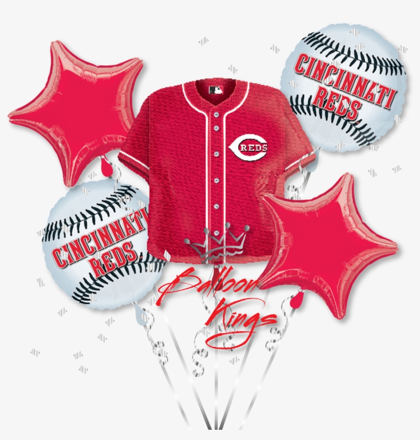 Cincinnati Reds Bouquet - 18" Mlb Cincinnati Reds Baseball Balloon ...