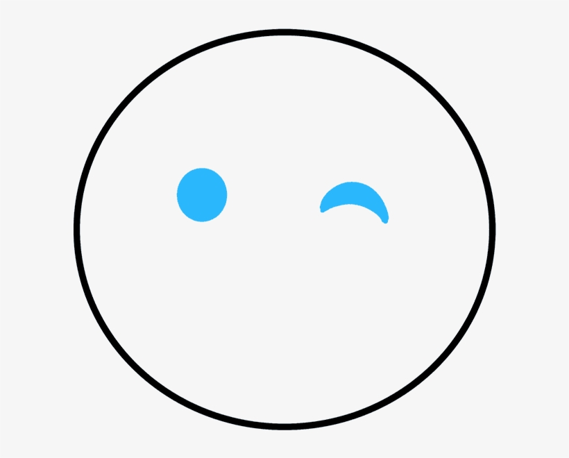How To Draw Wink Emoji - Easy Earth Images Drawing - Free Transparent ...
