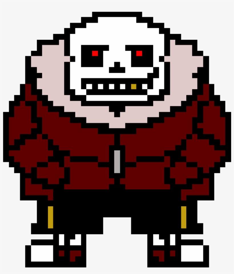 I Made An Underfell Sans Overworld Sprite - Fell Sans Pixel Art - Free ...