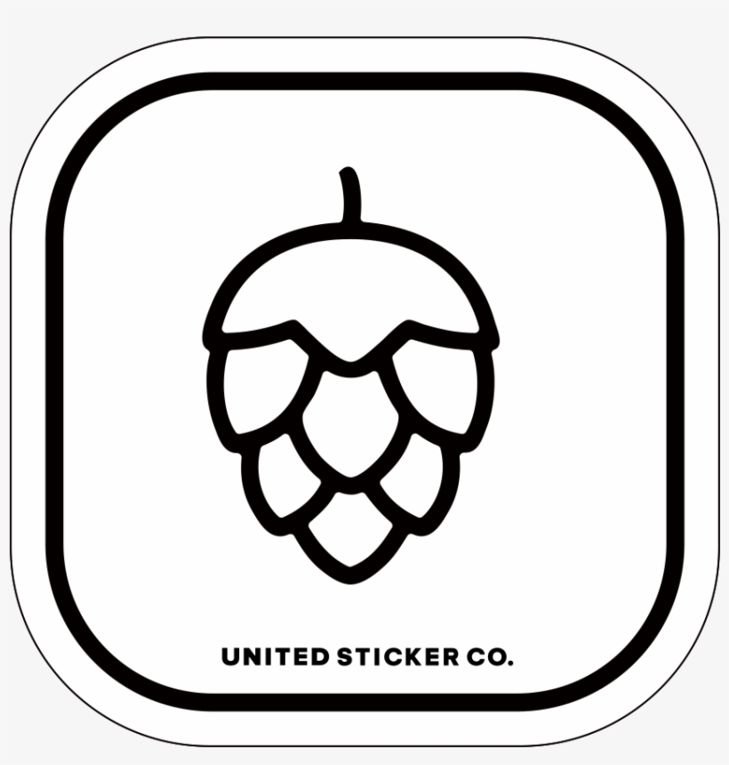 Hops Icon Badge Sticker - Beer - Free Transparent PNG Download - PNGkey