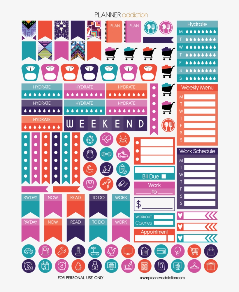 Materials Needed - - Planner Stickers And Planner Addiction - Free ...