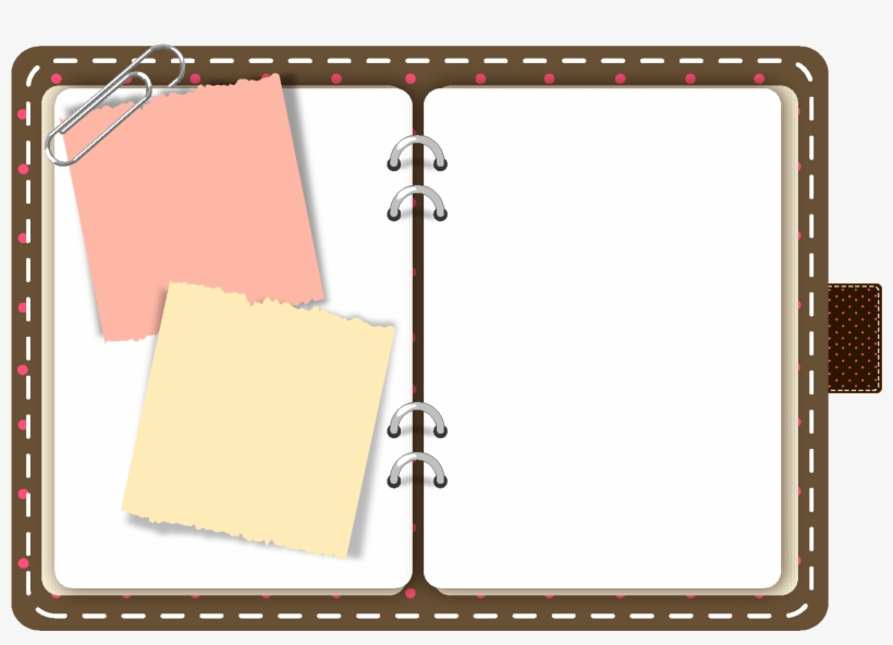 Vector Hand Drawn Blank Notepad With Note - Symmetry - Free Transparent ...