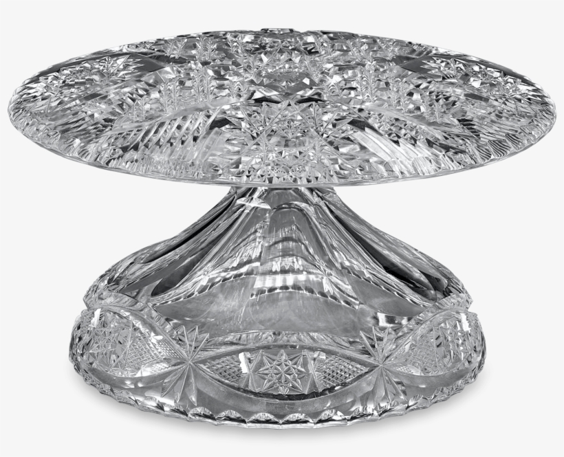 Libbey American Brilliant Cut Glass Toupée Stand - Cake Stand - Free ...