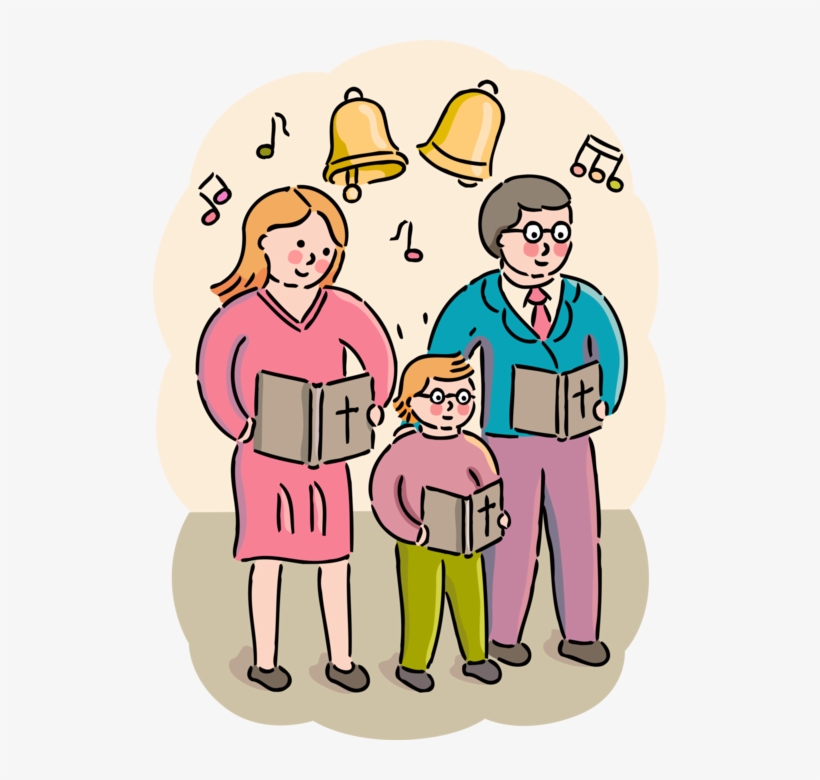 Parishioners Sing Hymn Vector Image Illustration Of - Cartoon - Free ...