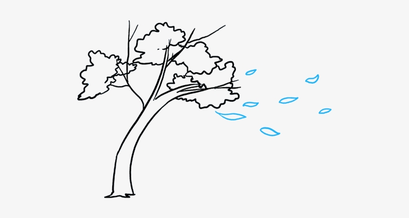 How To Draw Falling Leaves - Line Art - Free Transparent PNG Download ...