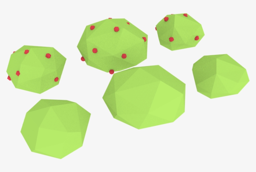Low Poly Bushes 3d Model - Origami - Free Transparent PNG Download - PNGkey