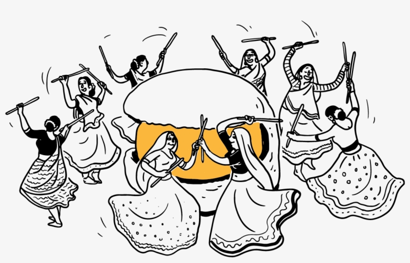 Dandiya-01 - Cartoon - Free Transparent PNG Download - PNGkey