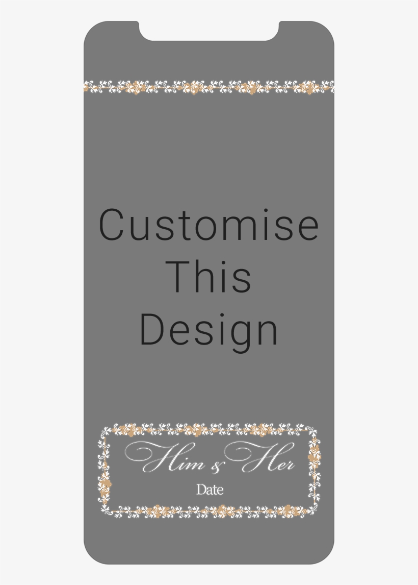 Floral Border Custom Wedding Filter - Iphone - Free Transparent PNG ...