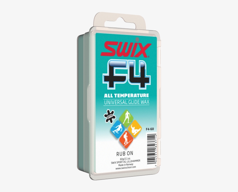 F4-60 Glide Wax Rub On, 60g - Swix F4 Universal Easy Glide Wax - Free Transparent PNG Download ...
