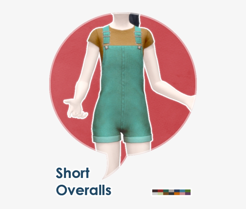 Png Library Library Cc S The Best Short Overall By - Sims 4 Mm Overalls ...