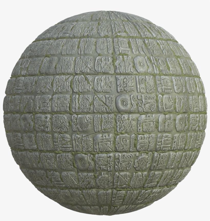 Mayan Stone Block Wall With Intricately Carved Glyphs - Sphere - Free ...