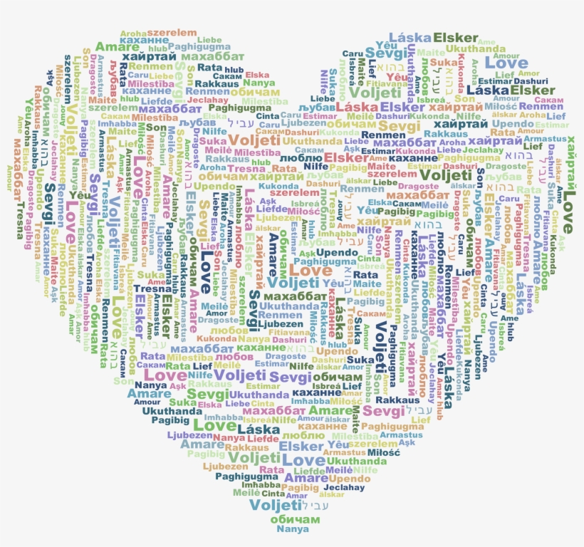 This Free Icons Png Design Of Multilingual Love Heart - Free ...