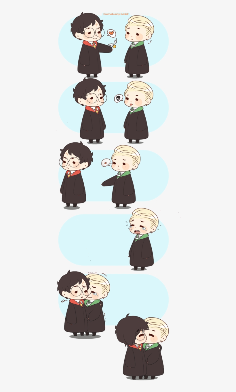 Drarry, Harry Potter, And Draco Malfoy Image - Drarry Chibi - Free Transparent PNG Download - PNGkey