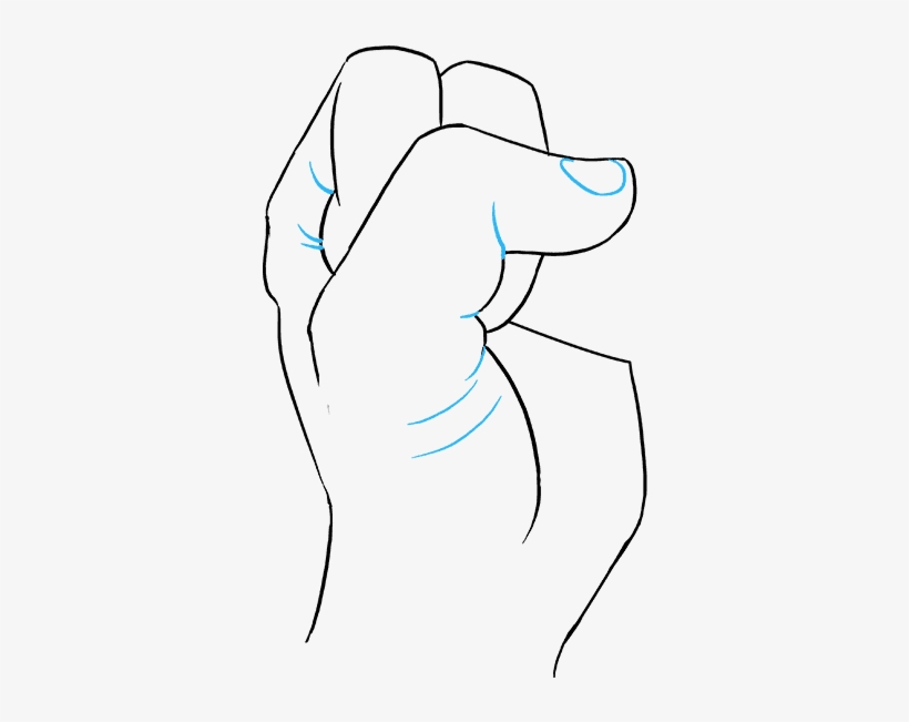 How To Draw Fist - Easy Fist Drawing - Free Transparent PNG Download ...