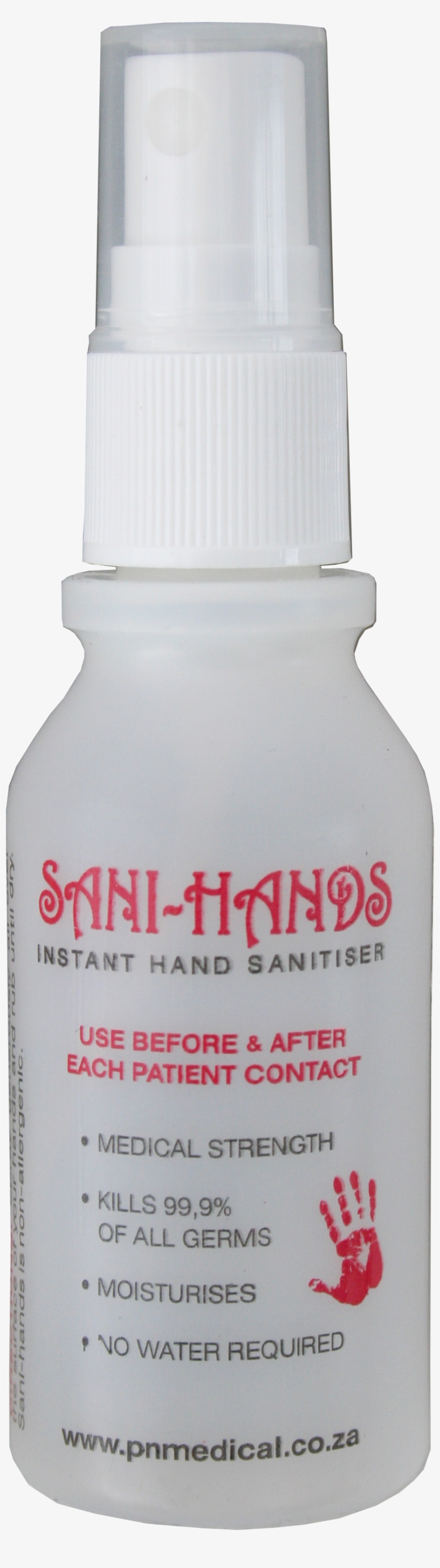 Sani-hands Hand Sanitiser Spray - Cosmetics - Free Transparent PNG ...