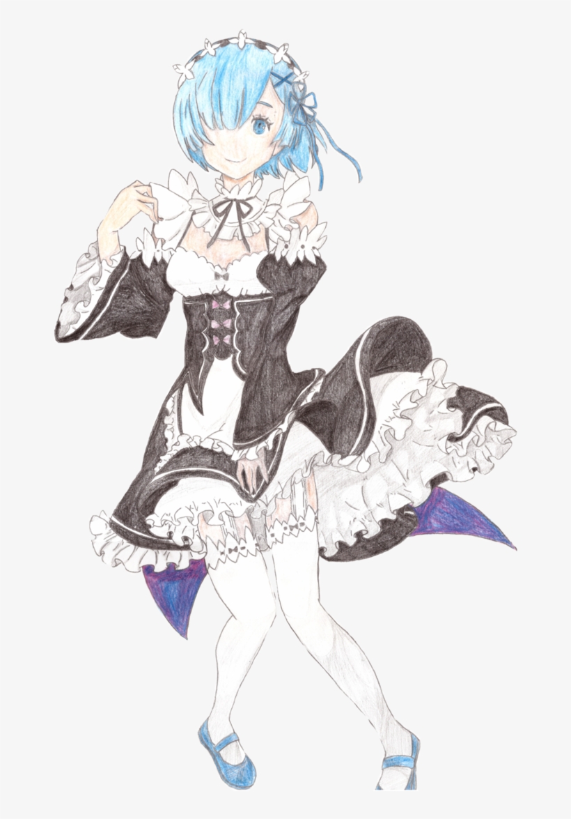 Rem Re Zero Color - Anime - Free Transparent PNG Download - PNGkey